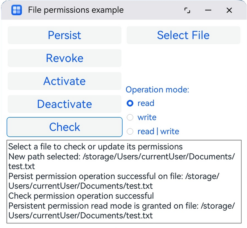 Qt for HarmonyOS/qtohosextras doc/File Permissions Example - Qt Wiki
